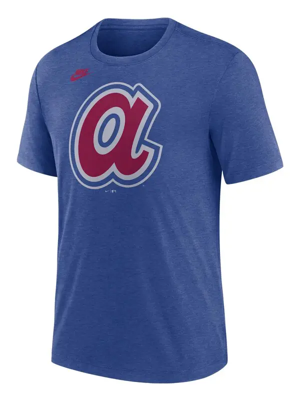 Nike Atlanta Braves Cooperstown Logo Mlb T-shirt - Blue