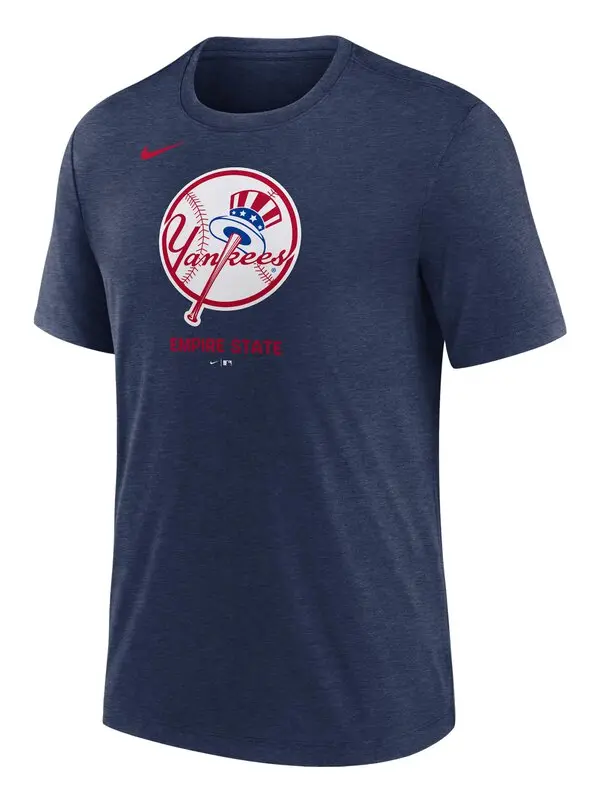 Nike New York Yankees Logo Mlb T-shirt - Blue
