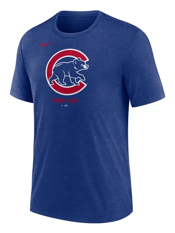 Nike Chicago Cubs Logo Mlb T-shirt - Blue