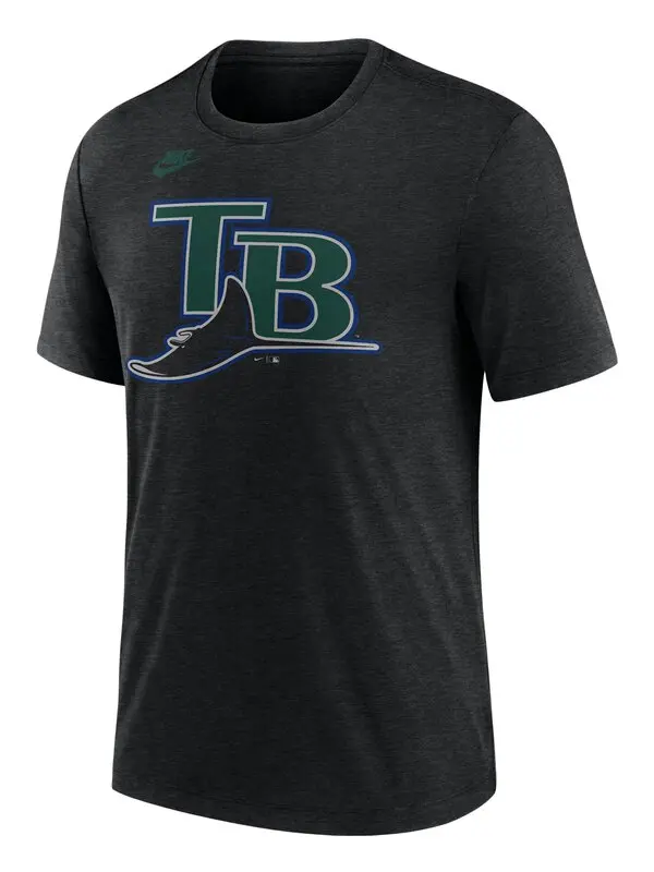 Nike Tampa Bay Rays Cooperstown Logo Mlb T-shirt - Black
