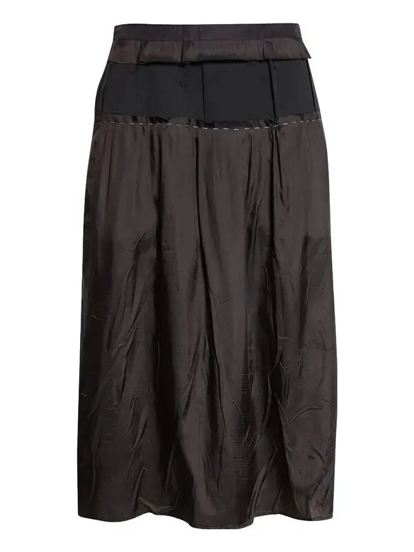 MAISON MARGIELA Mixed Media Skirt - Carbon/black