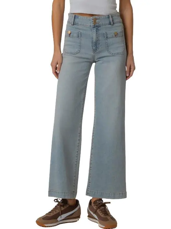 Kut From The Kloth Patch Pocket High Waist Ankle Wide Leg Jeans - Brilliant