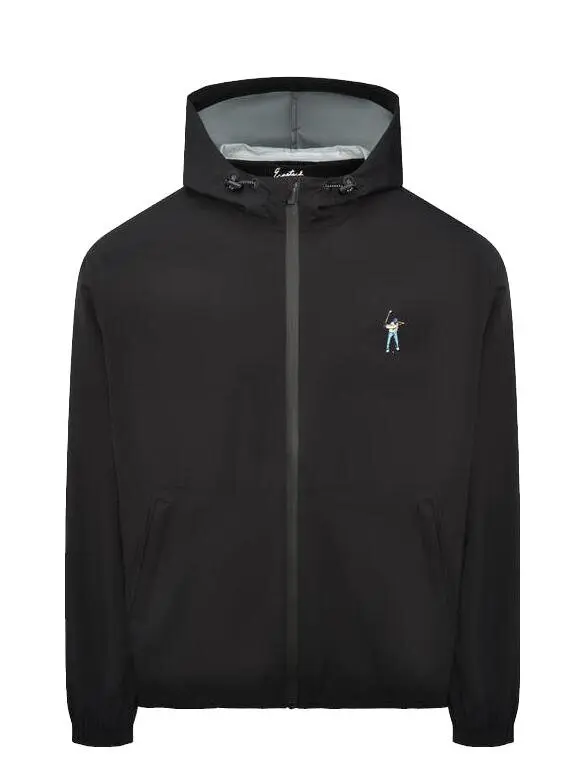 EASTSIDE GOLF Flyweight Hooded Waterproof Rain Jacket - Black