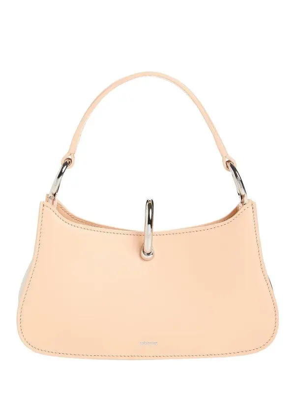 Rabanne Micro Ring Leather Top Handle Bag - Peach/silver