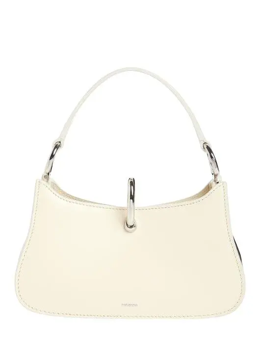 Rabanne Micro Ring Leather Top Handle Bag - Ivory/silver