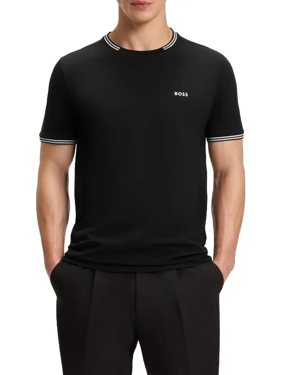 BOSS Taul Tipped Crewneck T-shirt - Black