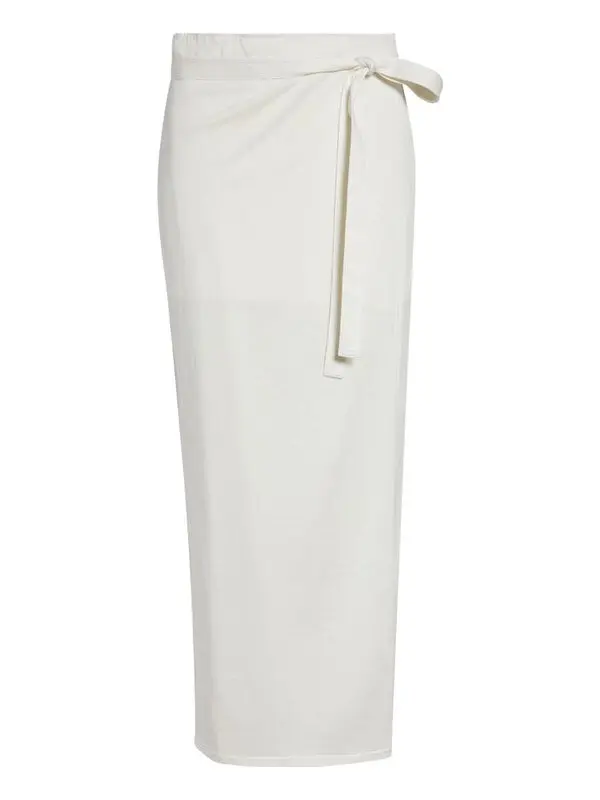 TOTEME Silk & Cotton Jersey Wrap Skirt - Off-white