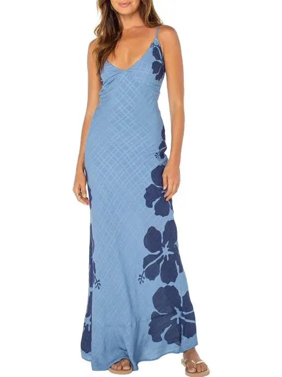 Roxy Lush Oasis Floral Maxi Dress - Infinity Blue