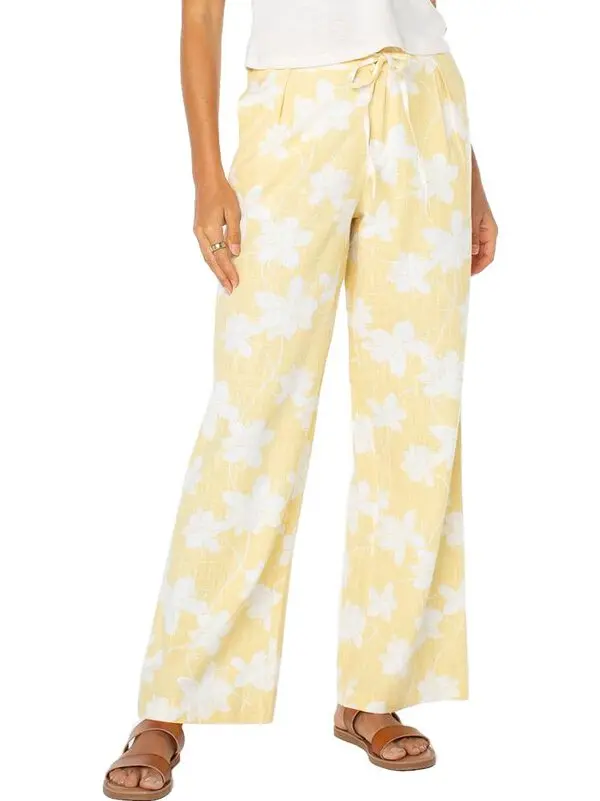 Roxy Mavericks Printed Wide-leg Pants - Raffia