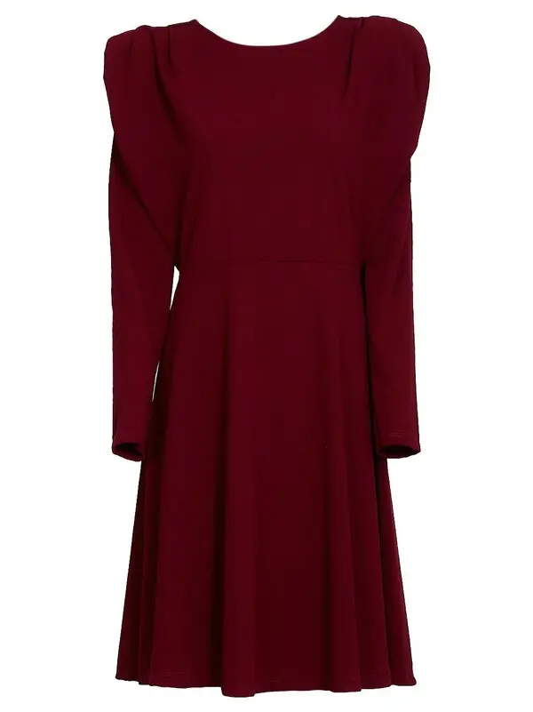 SOHUMAN Uhad Midi Dress With Long Sleeves - Red