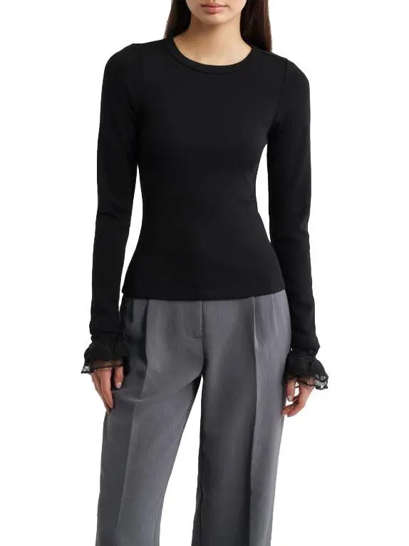 ARTLESS FOREVER Valentina Bell Sleeve Top - Black