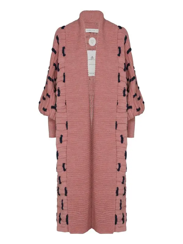 THE EXTREME COLLECTION Sophie Long Cardigan - Blue/pink