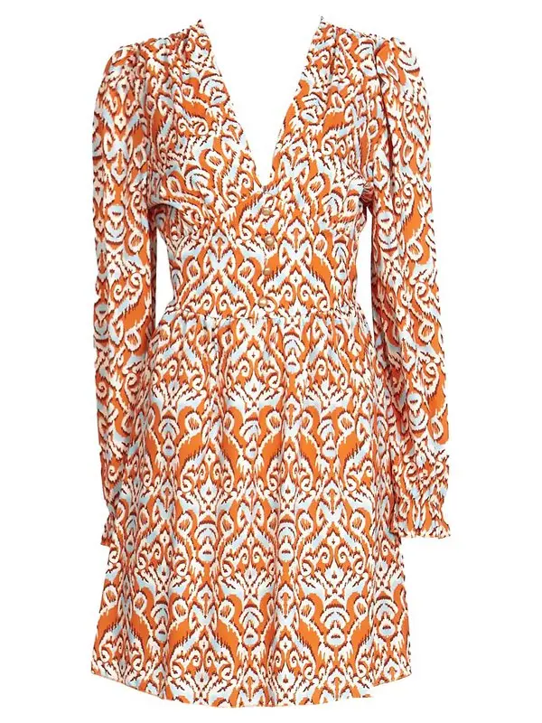 SOHUMAN Printed Mini Dress - Red