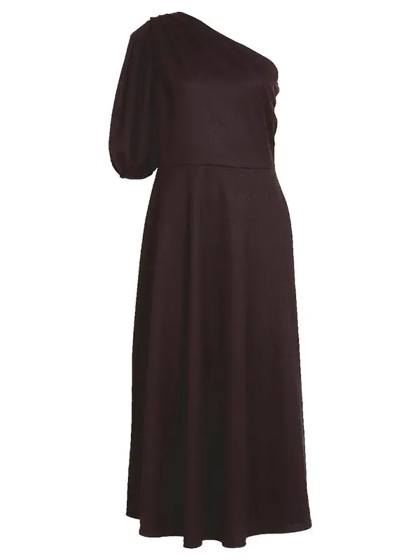 SOHUMAN Maxi Dress With Puff Sleeve - Black