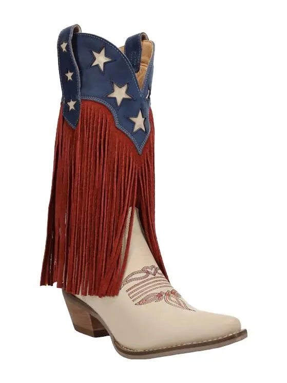 DINGO Wild N Free Fringe Western Boots - Multi