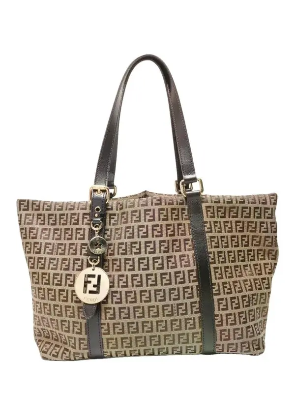Fendi Zucchino Canvas Tote Bag - Neutrals