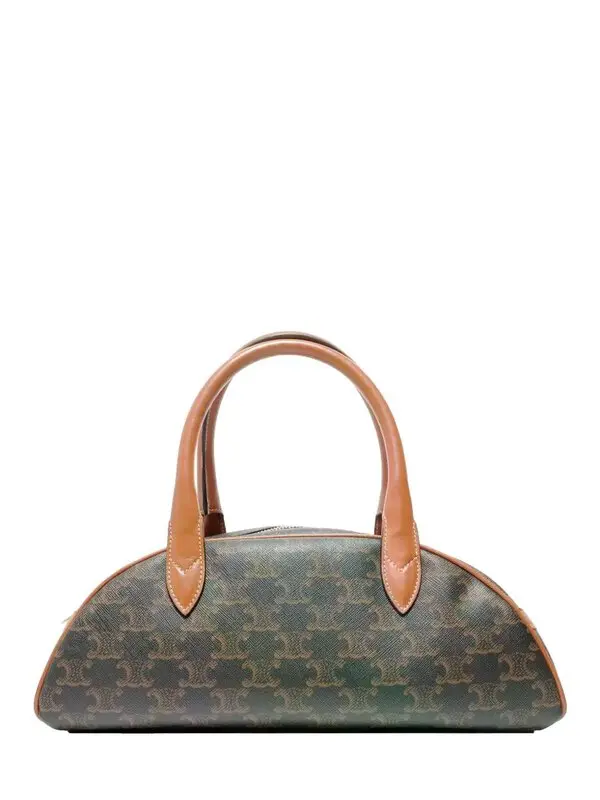Celine Triomphe Canvas Shoulder Bag - Black