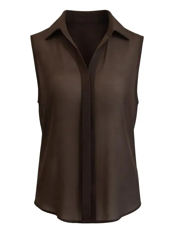 CHIARELLA Frida Sleeveless Blouse - Brown