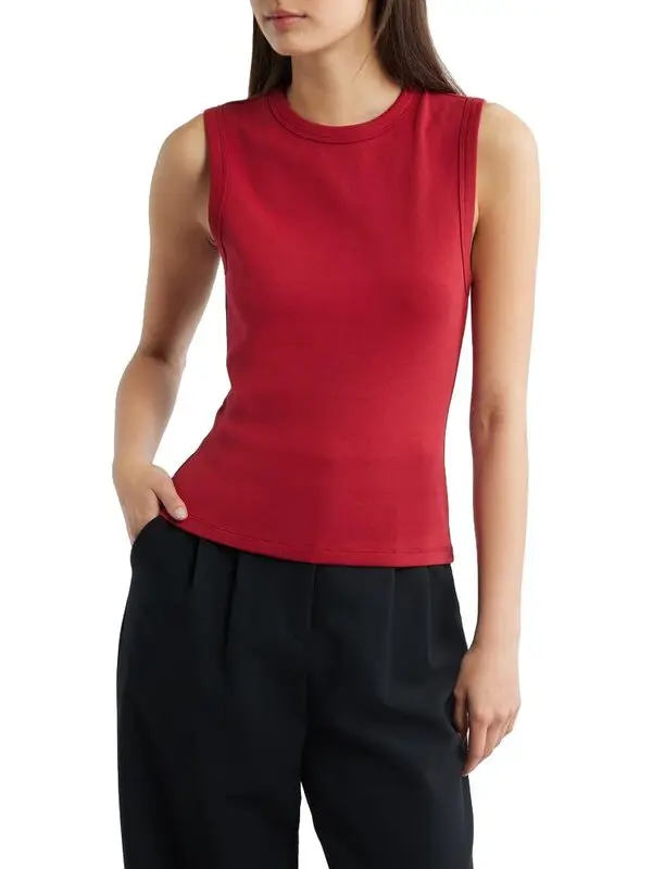 ARTLESS FOREVER Campbell Sleeveless Tank - Cherry