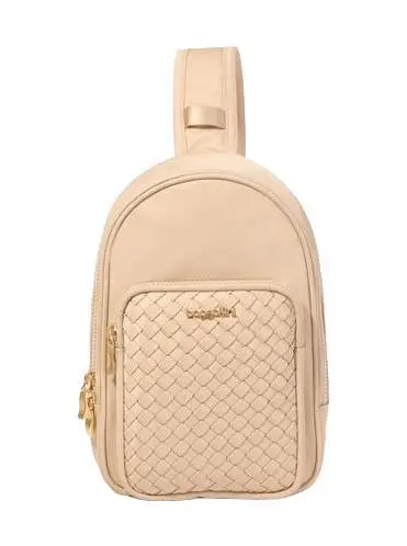 BAGGALLINI Waverly Woven Sling - Desert Sand Woven Twill