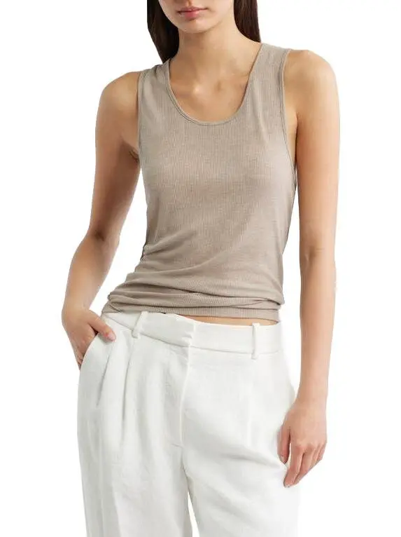ARTLESS FOREVER Benny Ribbed Tank - Taupe