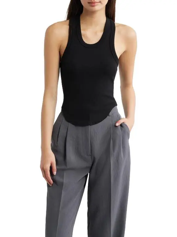 ARTLESS FOREVER Elin Stretch Cotton Jersey Tank - Black
