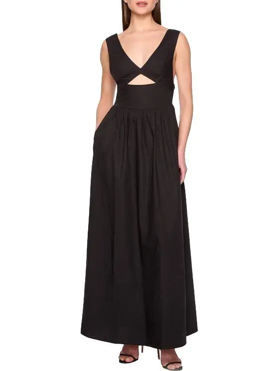 Susana Monaco Cutout Detail Maxi Dress - Black