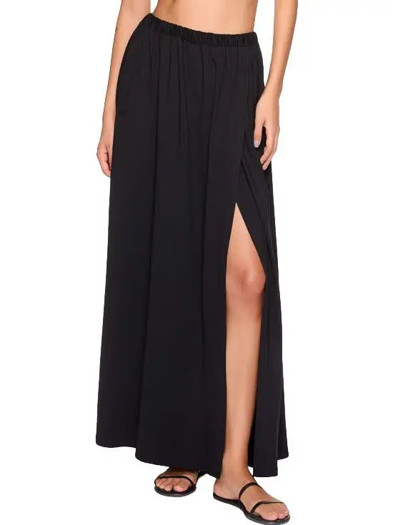 Susana Monaco Side Slit Maxi Skirt - Black