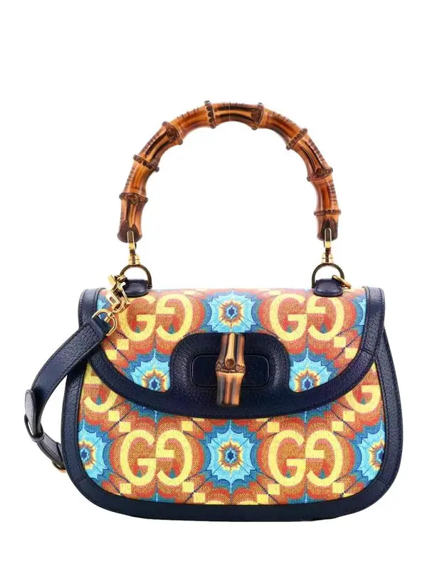 Gucci Bamboo 1947 Medium Crossbody Bag - Blue