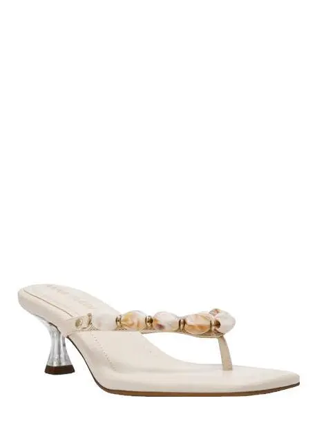 Anne Klein Gwenn Embellished Thong Sandal - Bone