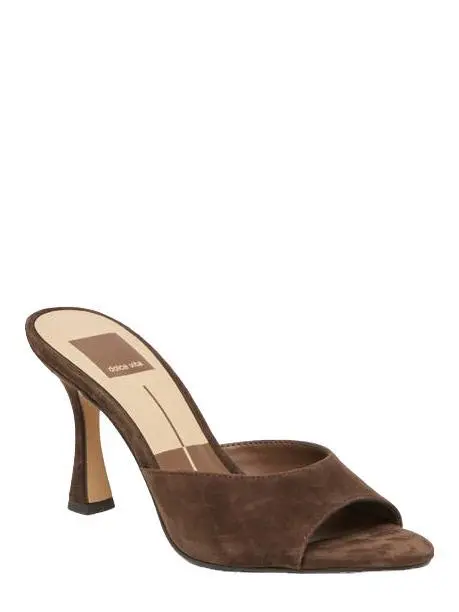 Dolce Vita Rosha Slide Sandal - Dark Brown Suede