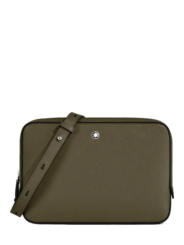 Montblanc Sartorial Leather Crossbody Bag - Khaki