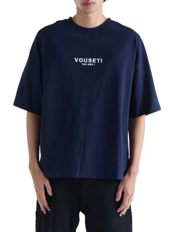 VOUSETI Og Cotton Graphic T-shirt - Navy