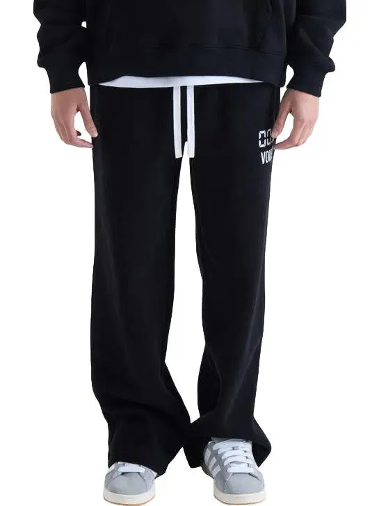 VOUSETI Us Against Time Fleece Track Pants - Black