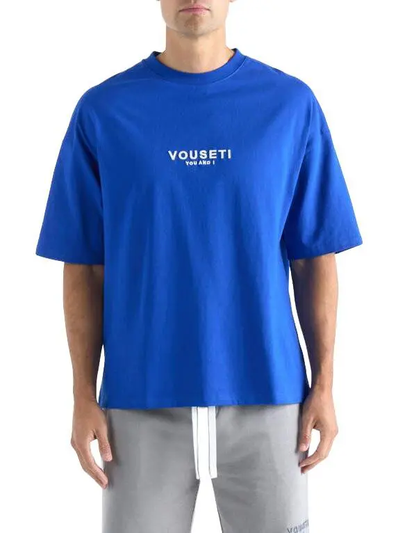VOUSETI Og Oversize Logo T-shirt - Cobalt