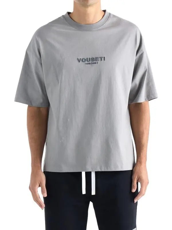 VOUSETI Og Cotton Graphic T-shirt - Blue Grey