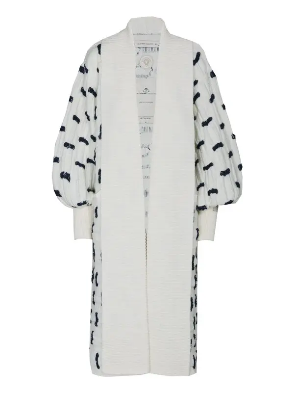 THE EXTREME COLLECTION Sophie Long Backed Knit Coat - Blue