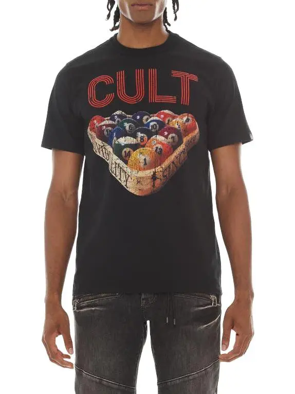 CULT OF INDIVIDUALITY Cotton Graphic T-shirt - Black