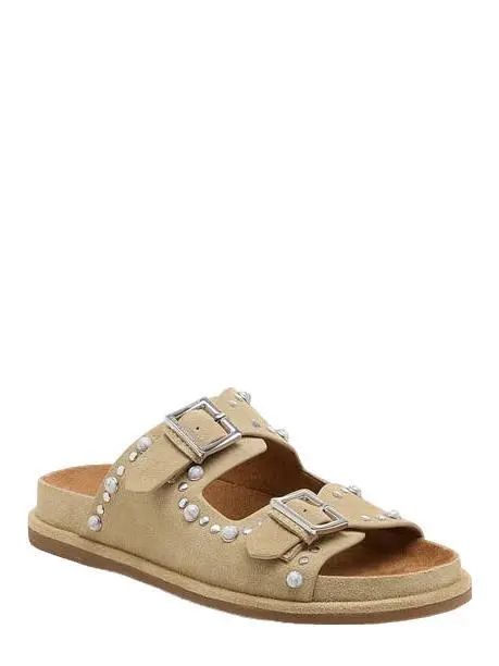 KELSI DAGGER BROOKLYN Studded Two-strap Sandal - Oatmeal