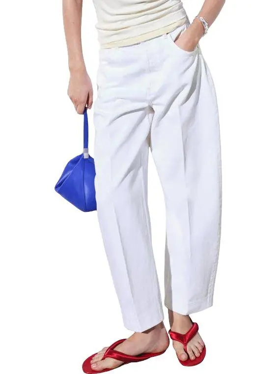 Mango High Waist Balloon Jeans - Off White
