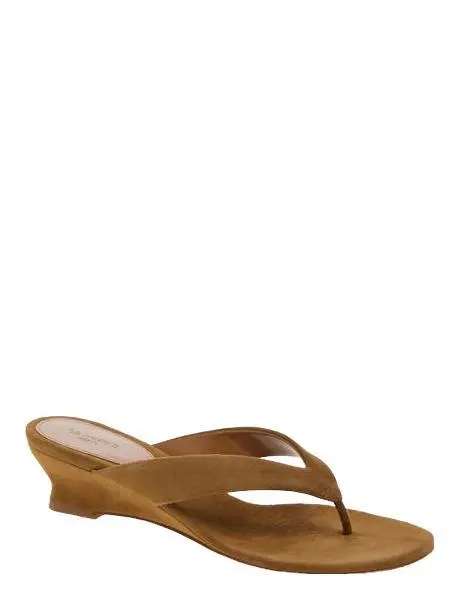 Le Monde Beryl Suede Micro Wedge Flip Flop - Taupe