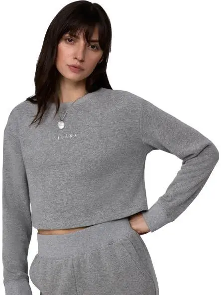 JUANA Off Hours Crewneck Sweater - Gray