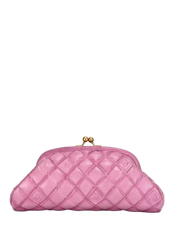 OLD TREND Petunia Quilted Leather Beauty Pouch - Rose