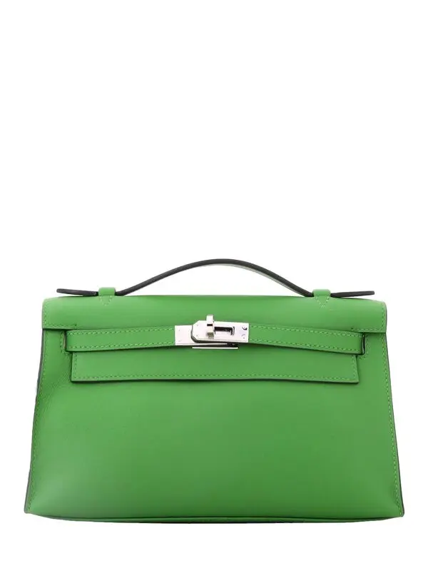 Hermès Kelly Pochette Evercolor - Vert Yucca