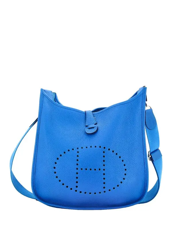 Hermès Evelyne Bag Gen Iii Clemence Pm - Bleu Zanzibar
