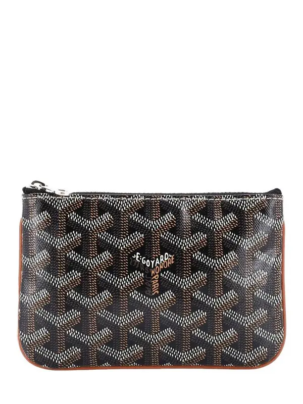 Goyard Senat Zip Pouch Coated Canvas Mini - Brown