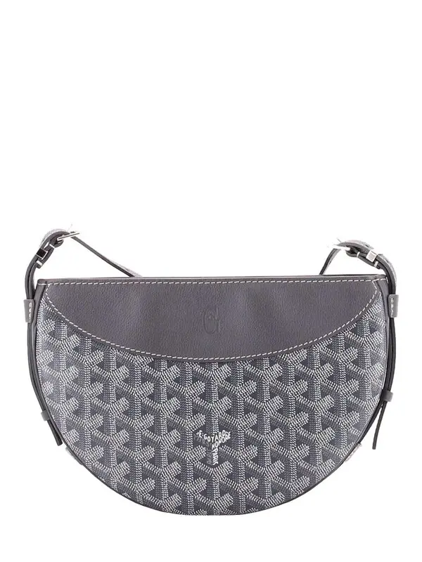Goyard Hirondelle Shoulder Bag Coated Canvas And Leather - Gray