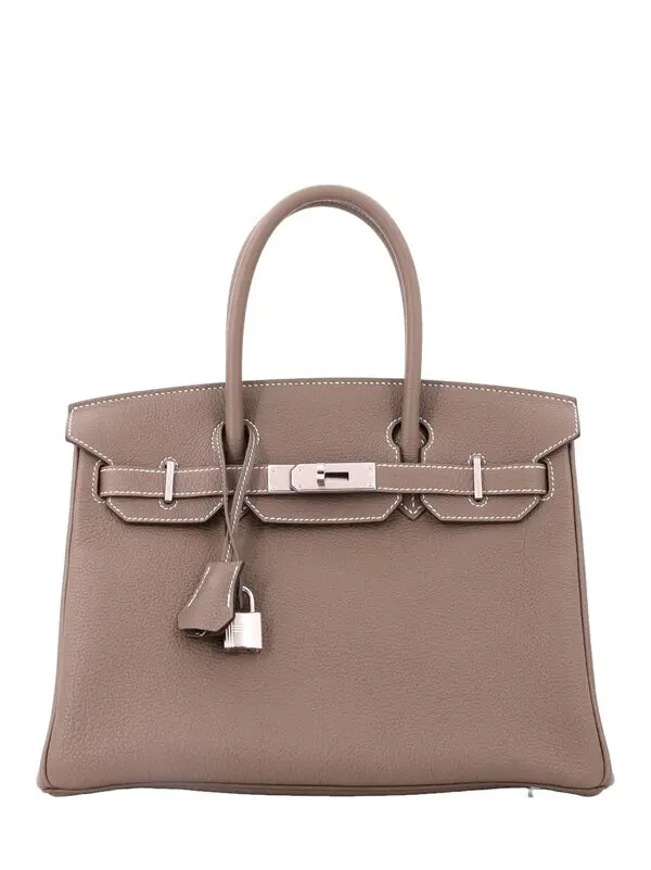 Hermès Birkin Handbag Grey Togo With Palladium Hardware 30 - Etoupe