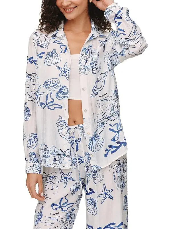 Bella Dahl Classic Button-up Printed Shirt - Riviera Print