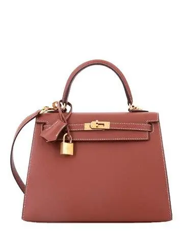 Hermès Kelly Handbag Epsom With Gold Hardware 25 - Brown